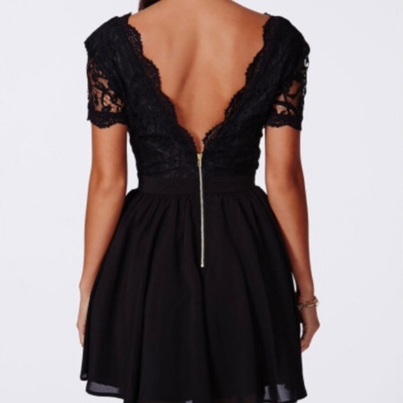 Missguided | Dresses | Missguided Lace Aleena Mini Dress Plunge Vneck ...